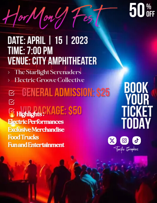 colourful party poster Template | PosterMyWall