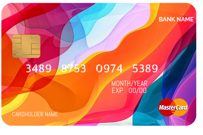 Colourful Professional Bank Credit Debit Atm Card Poster Template ...