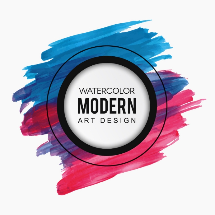 Colourful Water colour Modern art design Template | PosterMyWall
