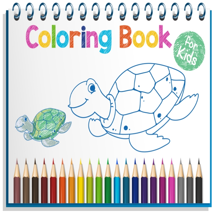 Copy of Colouring book worksheet for kids | PosterMyWall