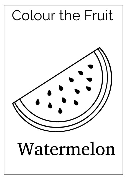 Plantilla de Colouring the fruit For kids / Toddlers | PosterMyWall