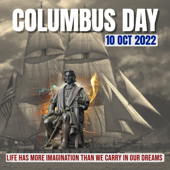 columbus day, world, christopher columbus, Template | PosterMyWall