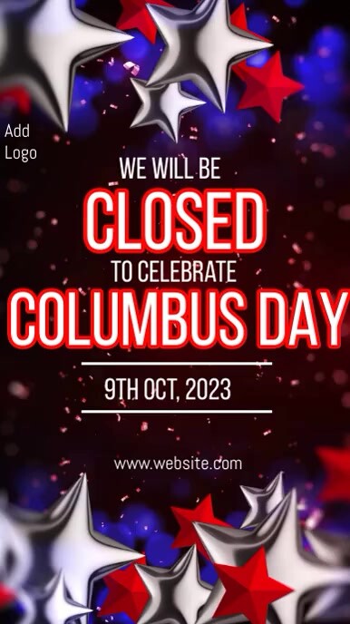 columbus day business closed ad (1) Template | PosterMyWall