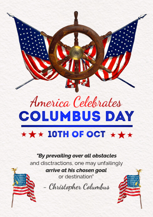 Columbus Day Celebration Template | PosterMyWall
