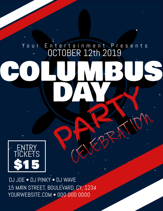 COLUMBUS Day Party Template PosterMyWall COLUMBUS Day Party Template PosterMyWall