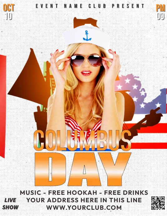 Copy of Columbus Day Party Design | PosterMyWall