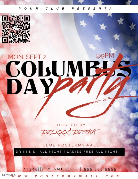 Modèle Columbus Day Party Flyer Template | PosterMyWall