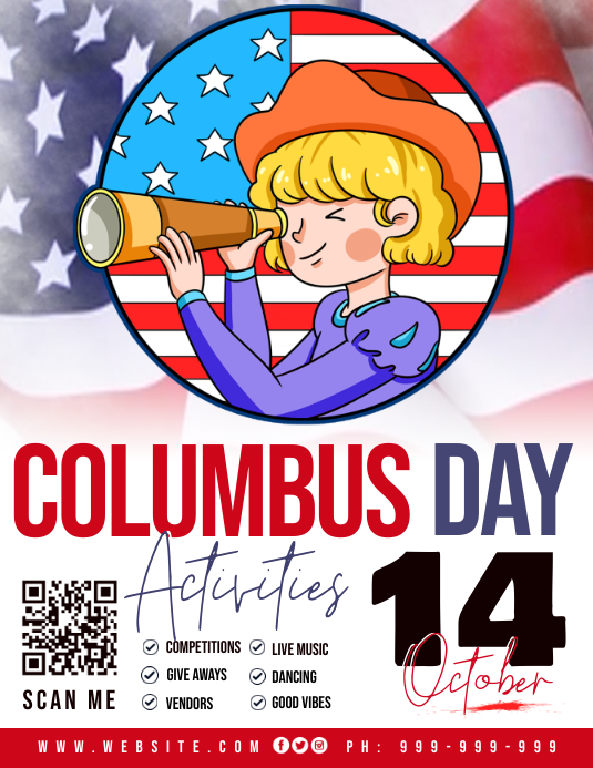 Columbus Day Poster Template | PosterMyWall