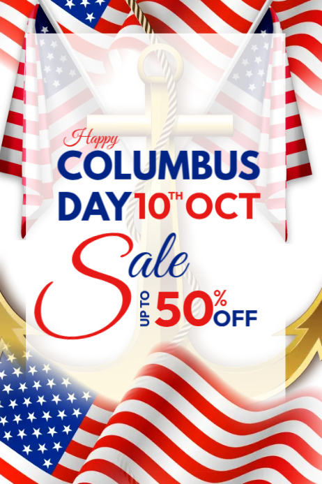 Columbus Day Poster Template | PosterMyWall