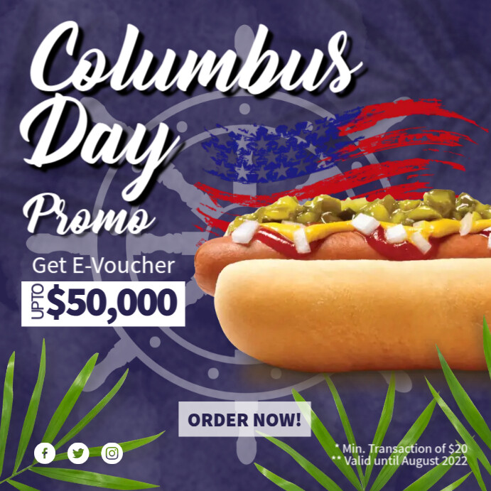 Columbus Day Promo Template | PosterMyWall
