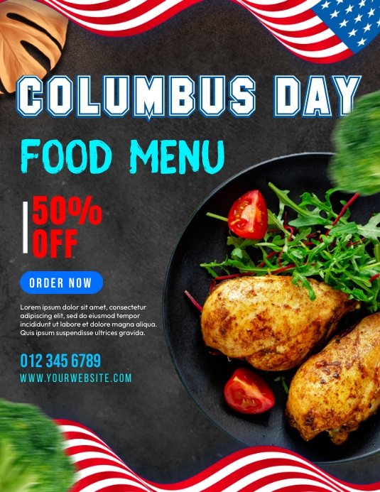 Columbus Menu Offer Template | PosterMyWall