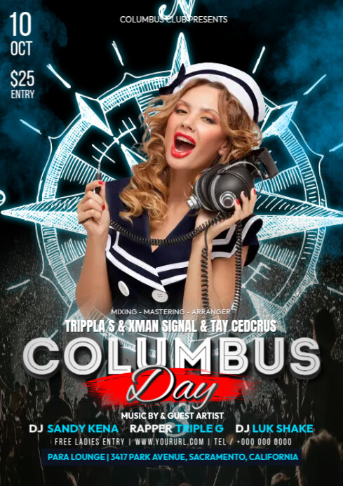 Columbus Party Ads Template | PosterMyWall