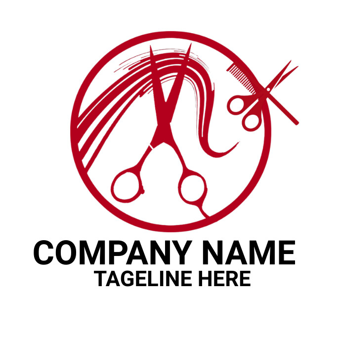 comb logo and brush company logo comb, sciss Template | PosterMyWall