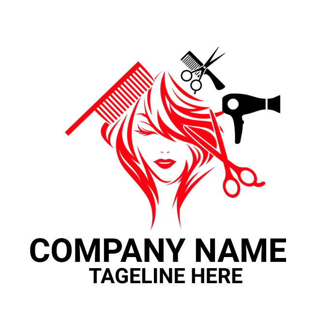 comb logo and brush company logo comb, sciss Template | PosterMyWall