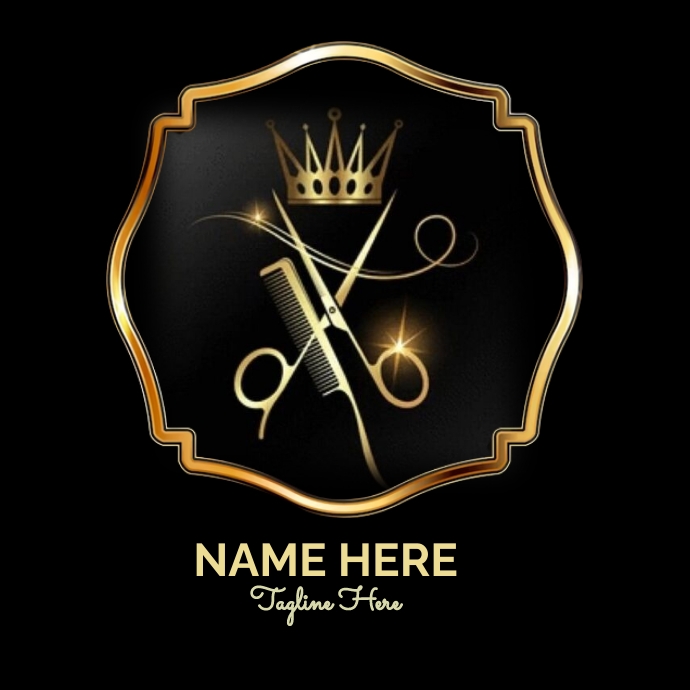 comb logo and brush company logo golden comb Template | PosterMyWall