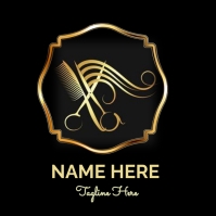 comb logo and brush company logo golden comb Template | PosterMyWall