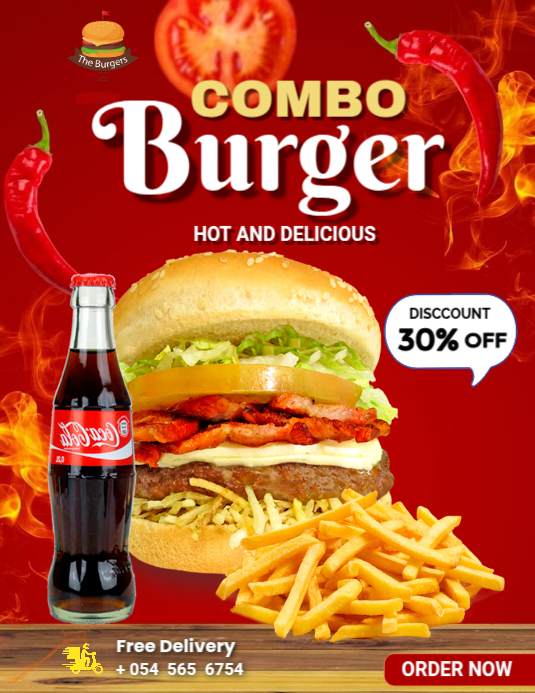 Combo Burger flyer Template | PosterMyWall