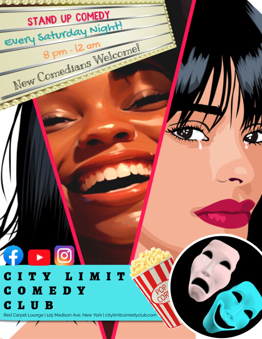 Copy of comedy, club, lounge, theater, bar, comedia, | PosterMyWall