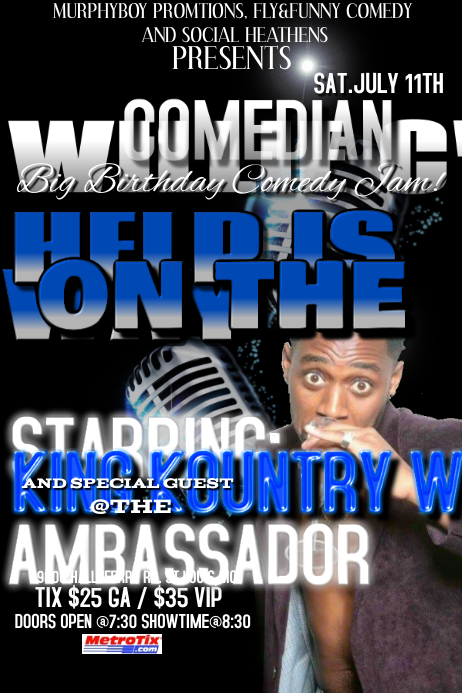 COMEDY CONCERT FLYER | PosterMyWall