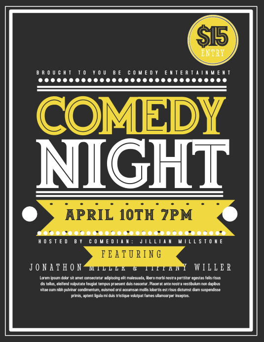 Comedy Night Template | PosterMyWall