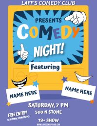 COMEDY NIGHT POSTER Template | PosterMyWall