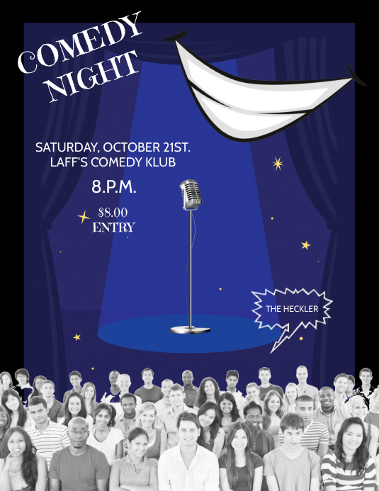 Plantilla de COMEDY NIGHT | PosterMyWall