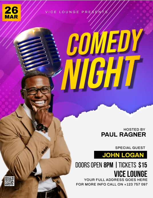 Comedy Night Template | PosterMyWall