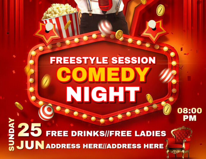 Comedy Night Flyer Template | PosterMyWall