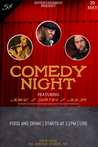 comedy night flyer template | PosterMyWall