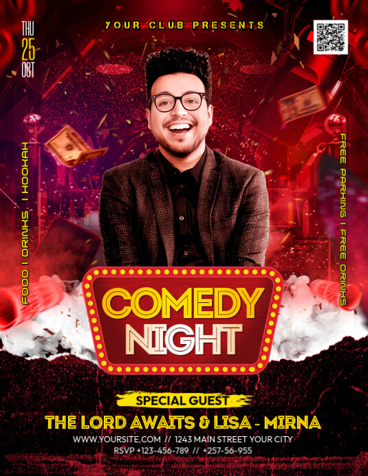 Comedy Night Show Template | PosterMyWall