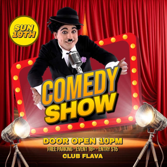 Plantilla de Comedy Show | PosterMyWall