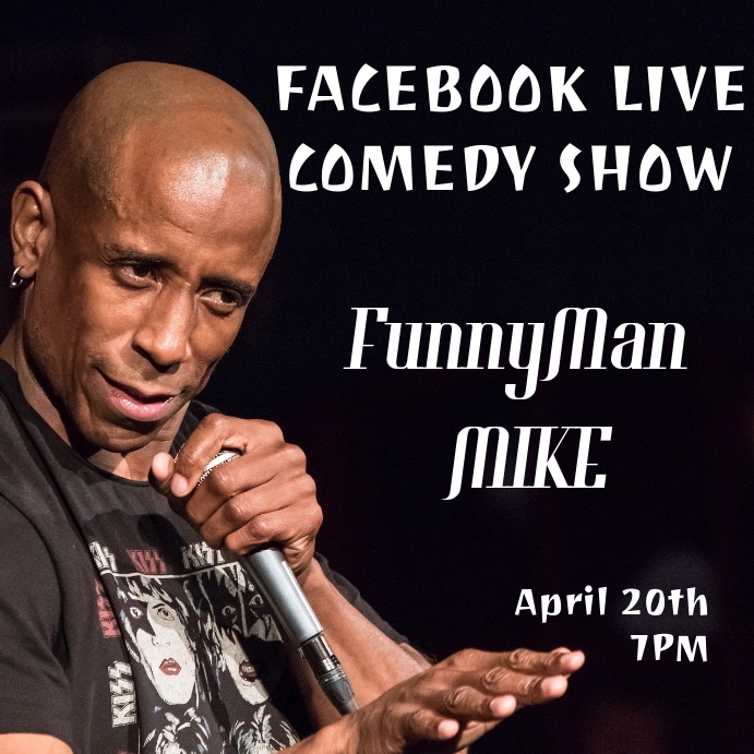 Comedy show flyer event online live stream Template | PosterMyWall