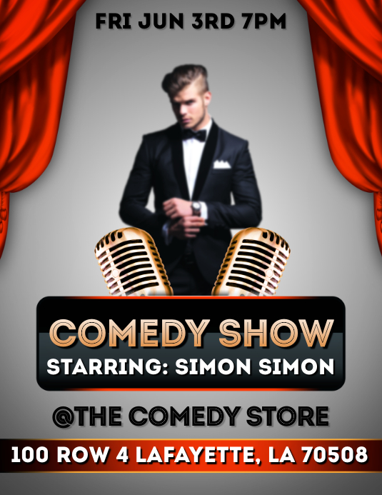Copy of COMEDY SHOW FLYER TEMPLATE | PosterMyWall