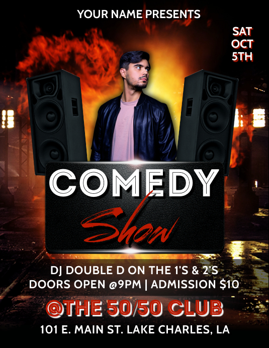 Copy of COMEDY SHOW FLYER TEMPLATE | PosterMyWall