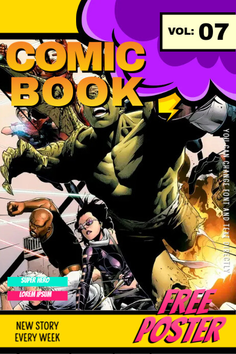 Comic Book Template Ads | PosterMyWall