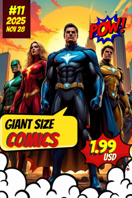 Comics Cover Template | PosterMyWall