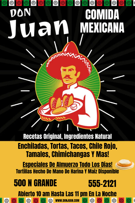 Plantilla de COMIDA MEXICANA | PosterMyWall