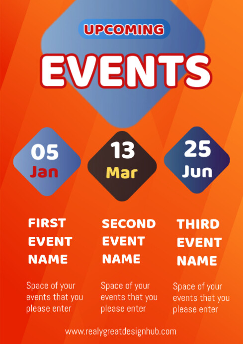 Coming events of the year and month your choice Template | PosterMyWall