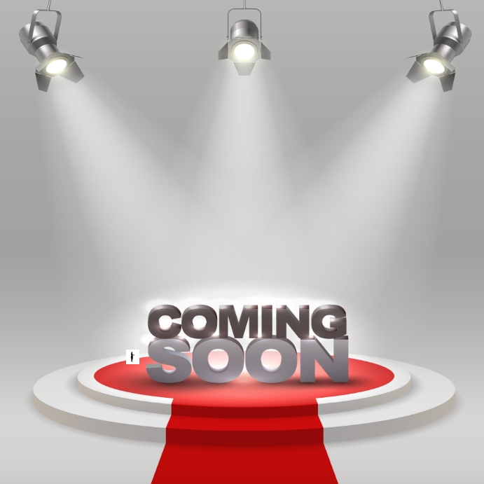 Coming soon colored composition with red carp Template | PosterMyWall
