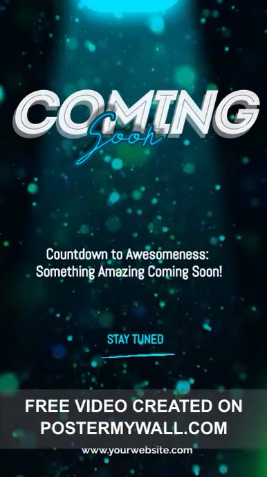 Coming soon animated bg video vertical size | PosterMyWall
