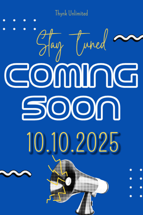 Plantilla de Coming Soon | PosterMyWall