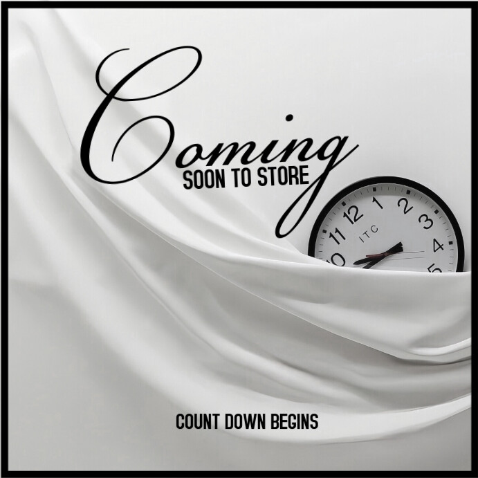 Coming soon grey Instagram post Template | PosterMyWall