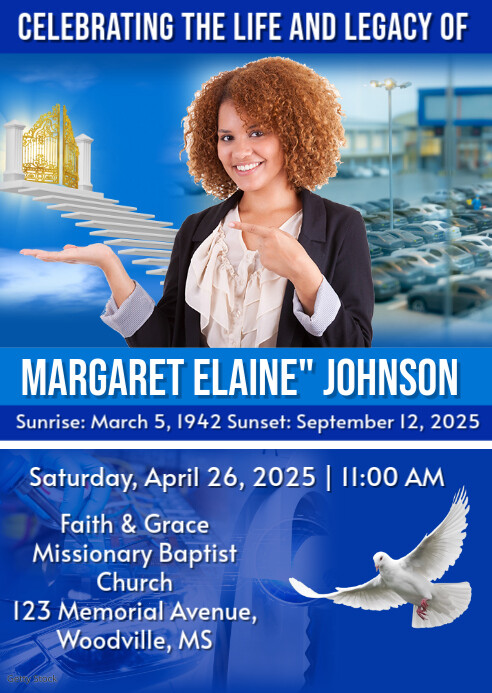 Commemoration Flyer Tribute Flyer, Funeral Announcement Sympathy Flyer ...