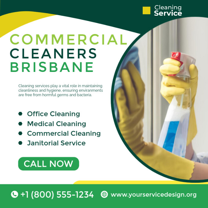 Plantilla de Commercial Cleaners Brisbane | PosterMyWall