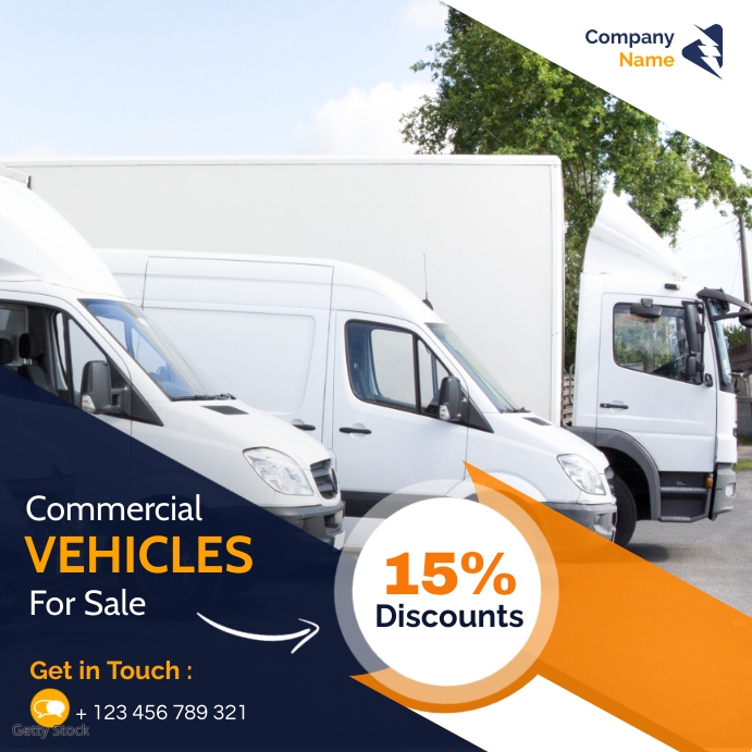 commercial vehicles for sale advertisement Template | PosterMyWall