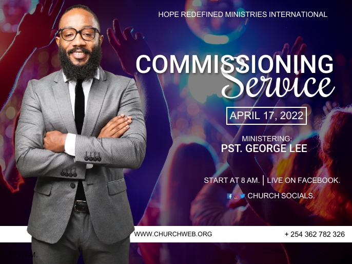 Commissioning service poster Template | PosterMyWall
