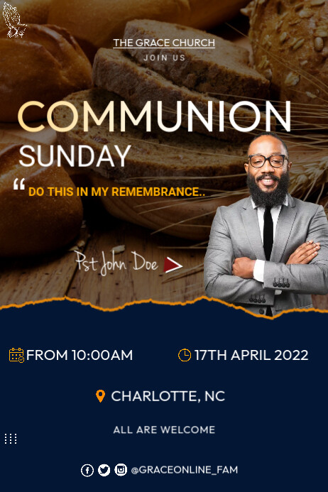 Copy of Commmunion sunday | PosterMyWall