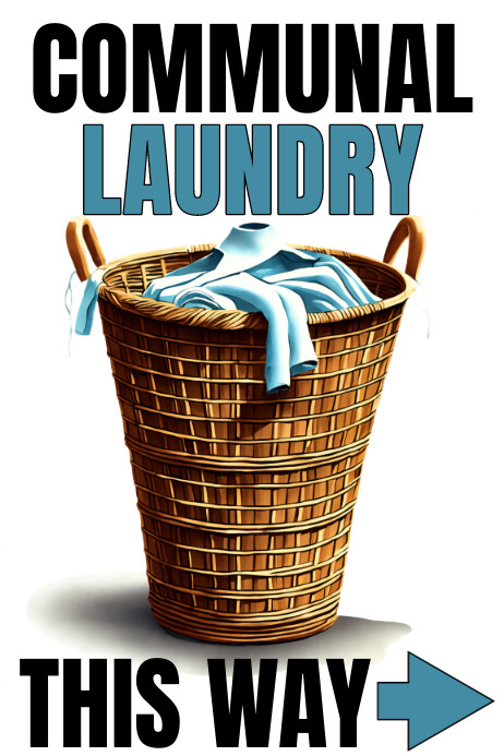 Communal Laundry This Way Notice Template | PosterMyWall