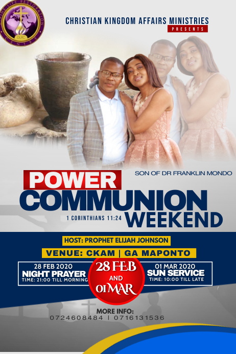 COMMUNION FLYER Template | PosterMyWall