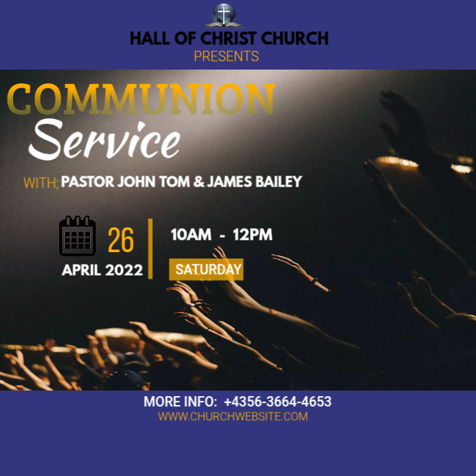 Communion service (1) Template | PosterMyWall